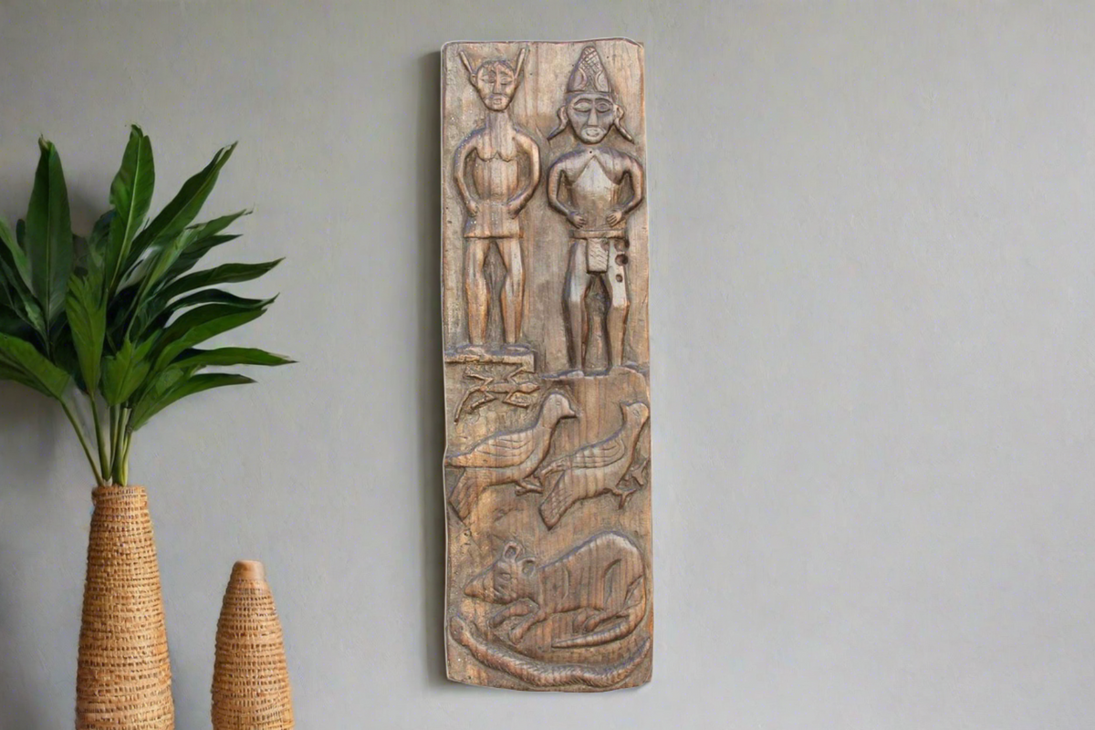 Nagaland Tribal Carved Panel– DE-COR | Globally Inspired