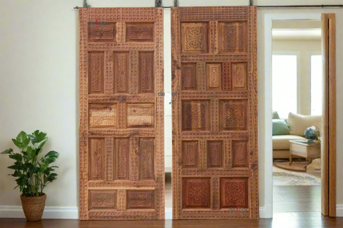Set of 2 Spanish Colonial Carved Doors– DE-COR | Globally Inspired