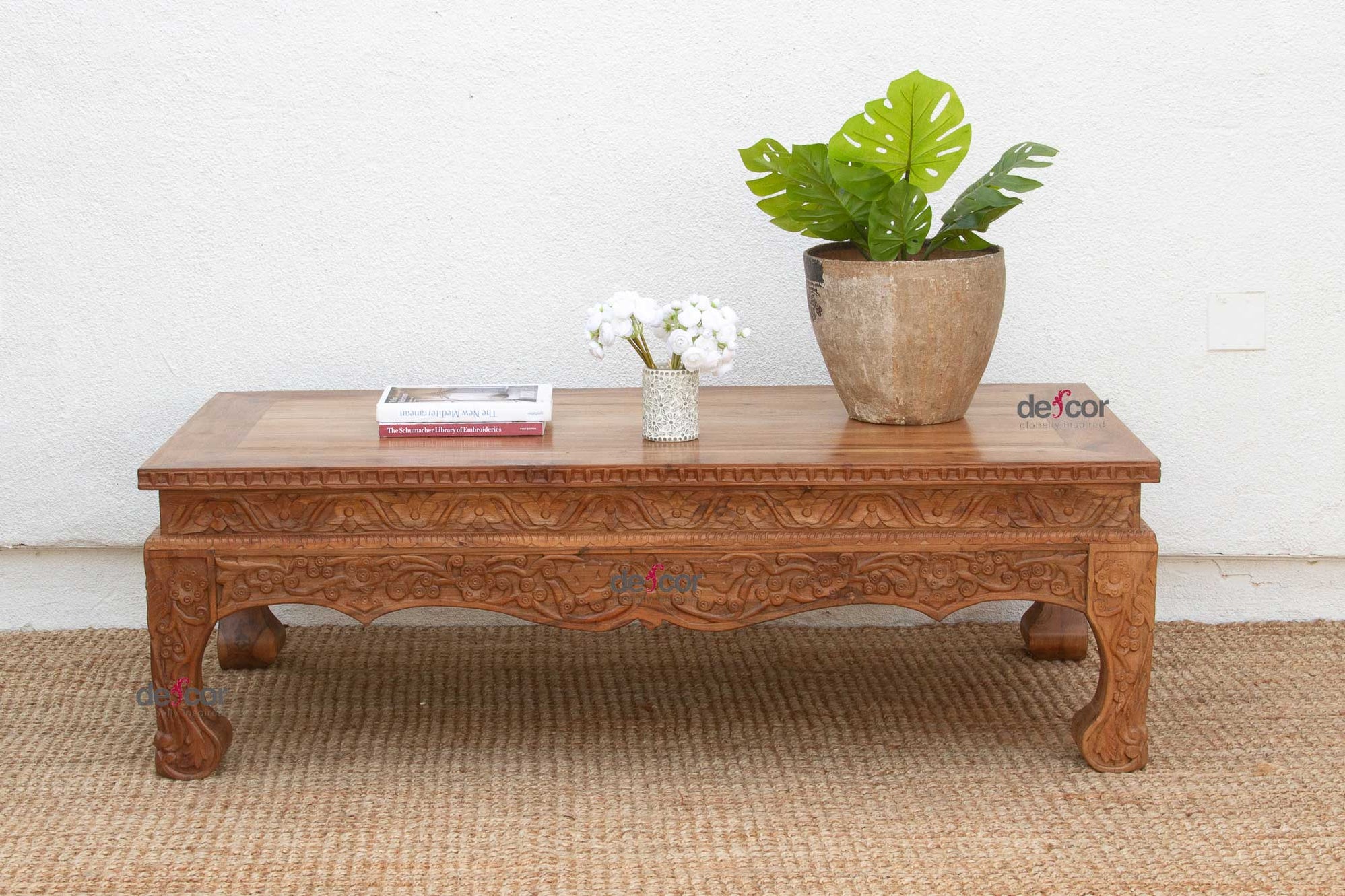 Heavily Carved Opium Coffee Table– DE-COR | Globally Inspired