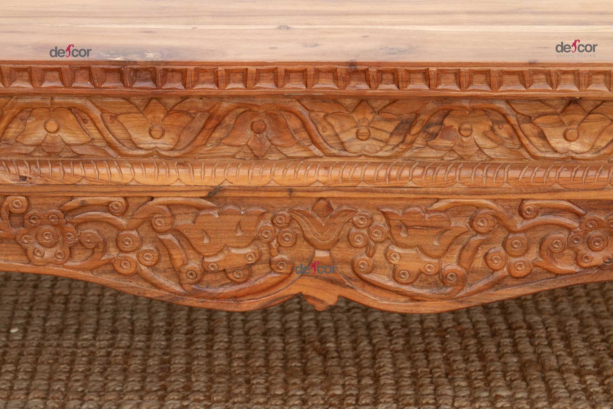 Heavily Carved Opium Coffee Table– DE-COR | Globally Inspired