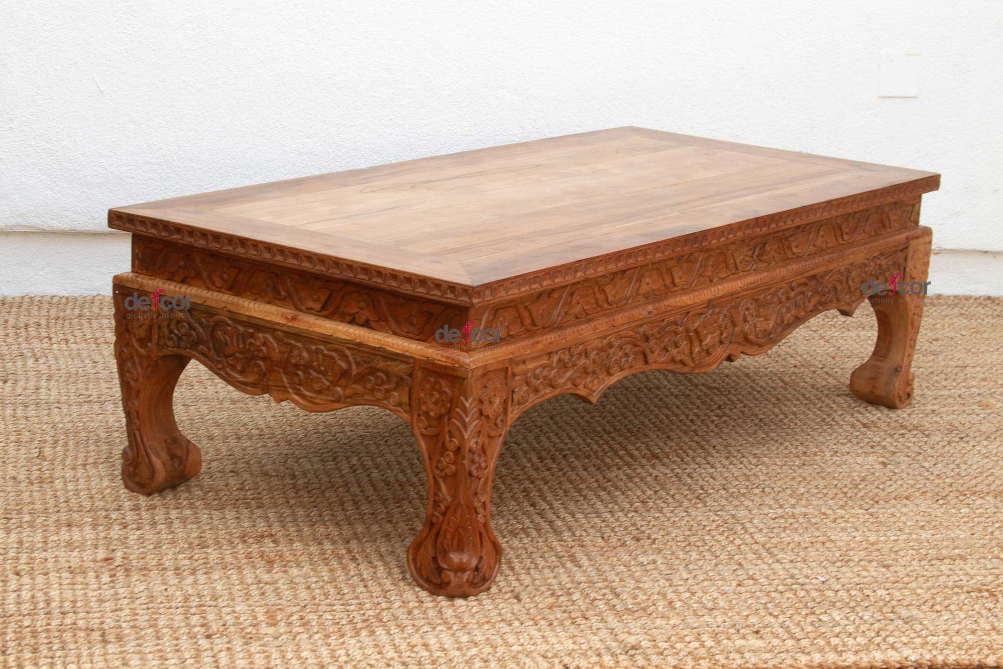 Heavily Carved Opium Coffee Table– DE-COR | Globally Inspired