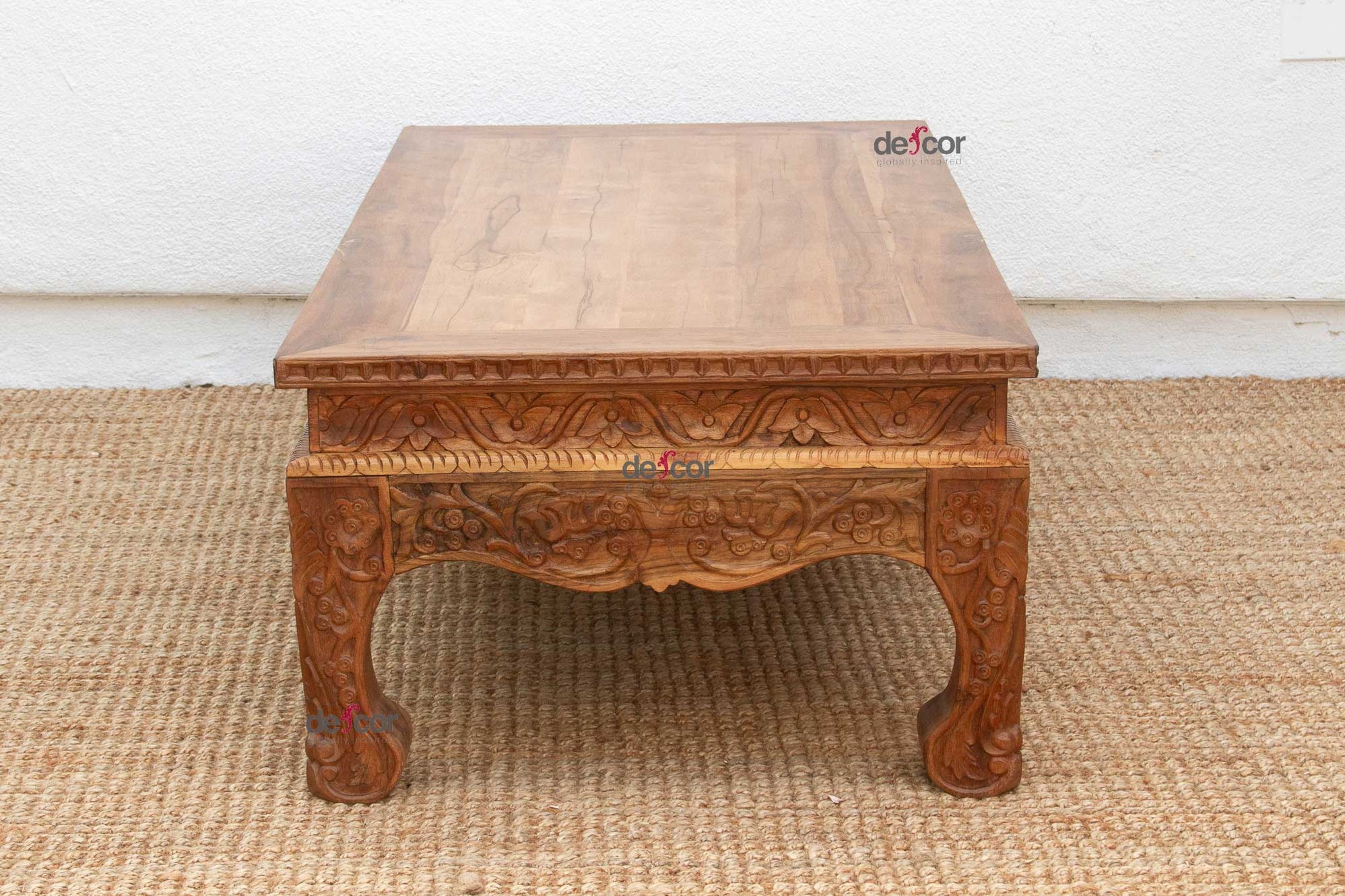 Heavily Carved Opium Coffee Table– DE-COR | Globally Inspired