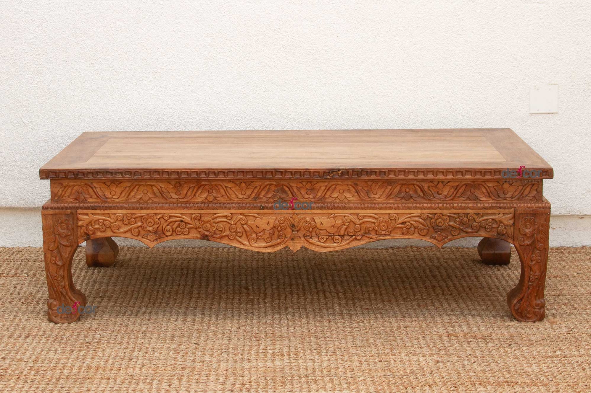 Heavily Carved Opium Coffee Table– DE-COR | Globally Inspired