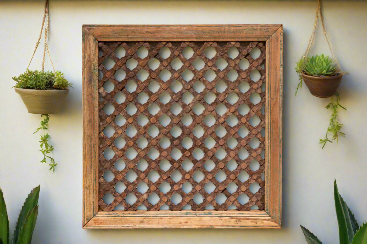 Airi Rustic Asian Lattice Panel– DE-COR | Globally Inspired