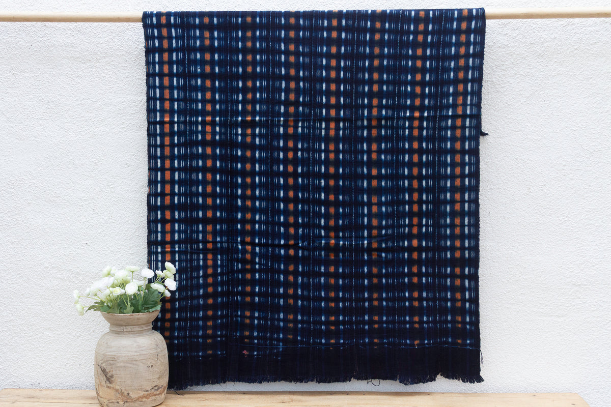 Rhythm Grid Indigo Mud Cloth– DE-COR | Globally Inspired