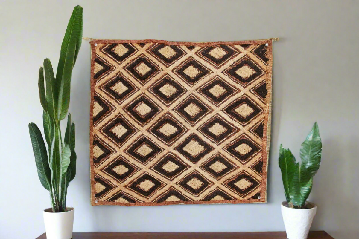 Authentic African Kuba Cloths | Raffia Wall Art & Congo Textiles – DE ...