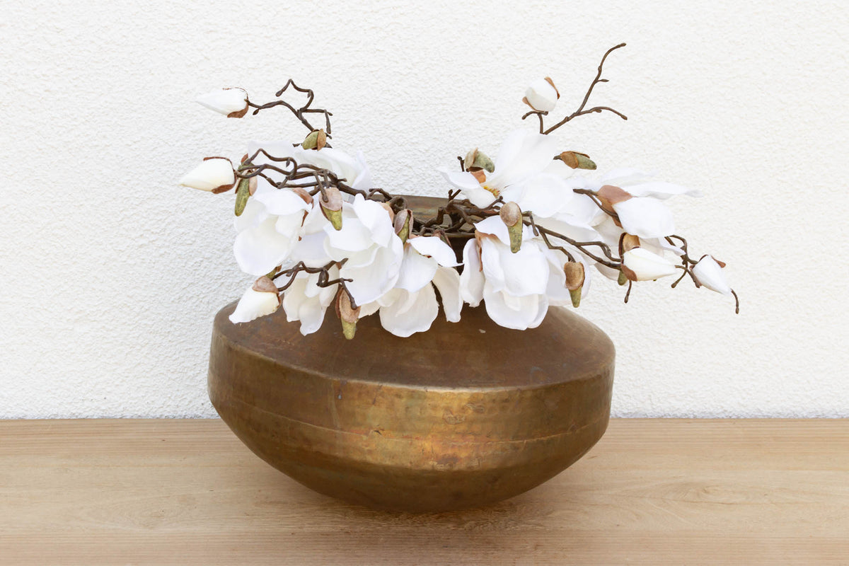 Large Vintage Indian Brass Vessel– DE-COR | Globally Inspired