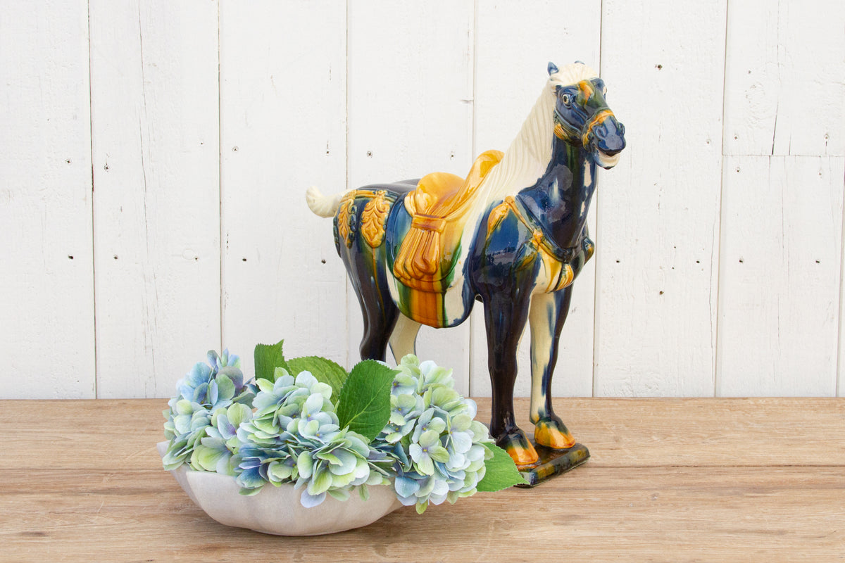 Royal Blue Chinese Sancai Horse– DE-COR | Globally Inspired
