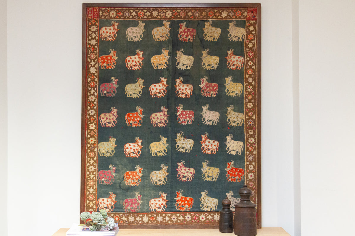 Original Mid-Century Embroidered Wall Art– DE-COR | Globally Inspired