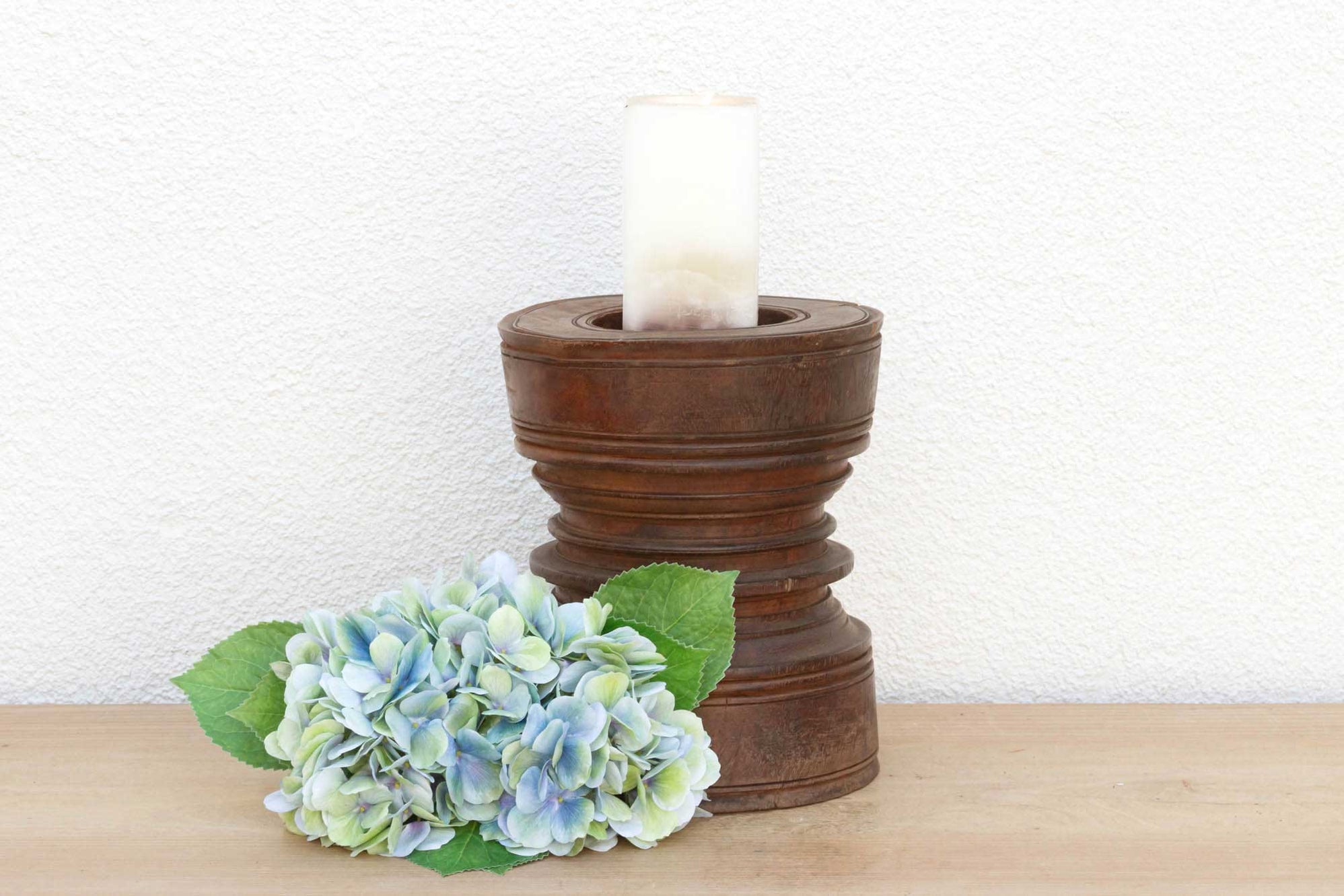 Antique Rice Grinder Candle Holder– DE-COR | Globally Inspired
