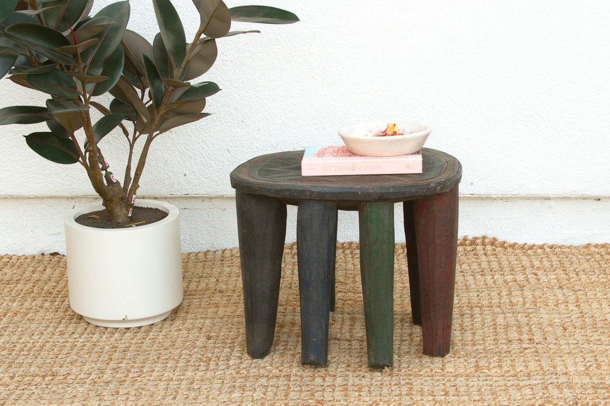 Kuba Pattern African Side Table– DE-COR | Globally Inspired