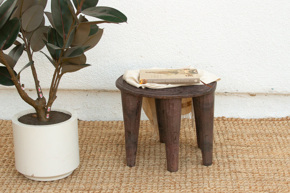 Blackened Forest Wood Nupe Table– DE-COR | Globally Inspired