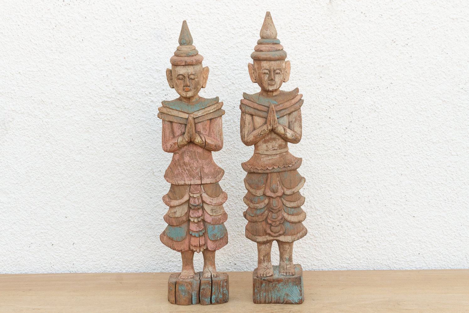 Pair of Antique Burmese Wood Folk Figures | 21-Inch Nat Spirits– DE-COR ...