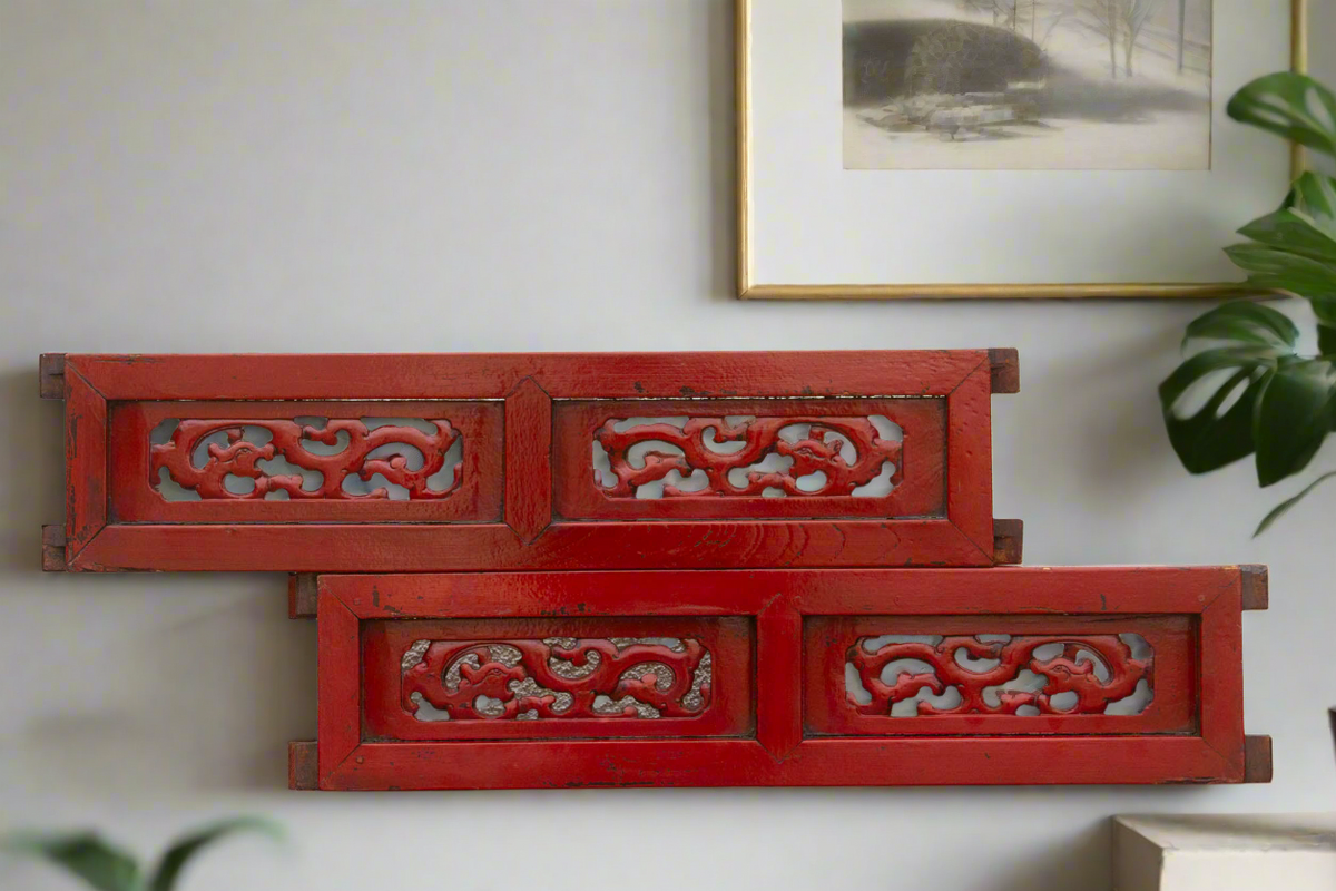 Pair of Small Chinese Dragon Carvings– DE-COR | Globally Inspired