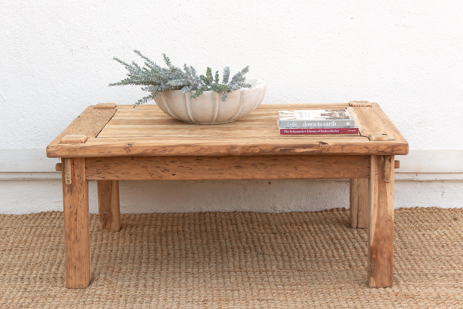 Primitive Reclaimed Teak Coffee Table | Raw Wood Square Table– DE-COR ...