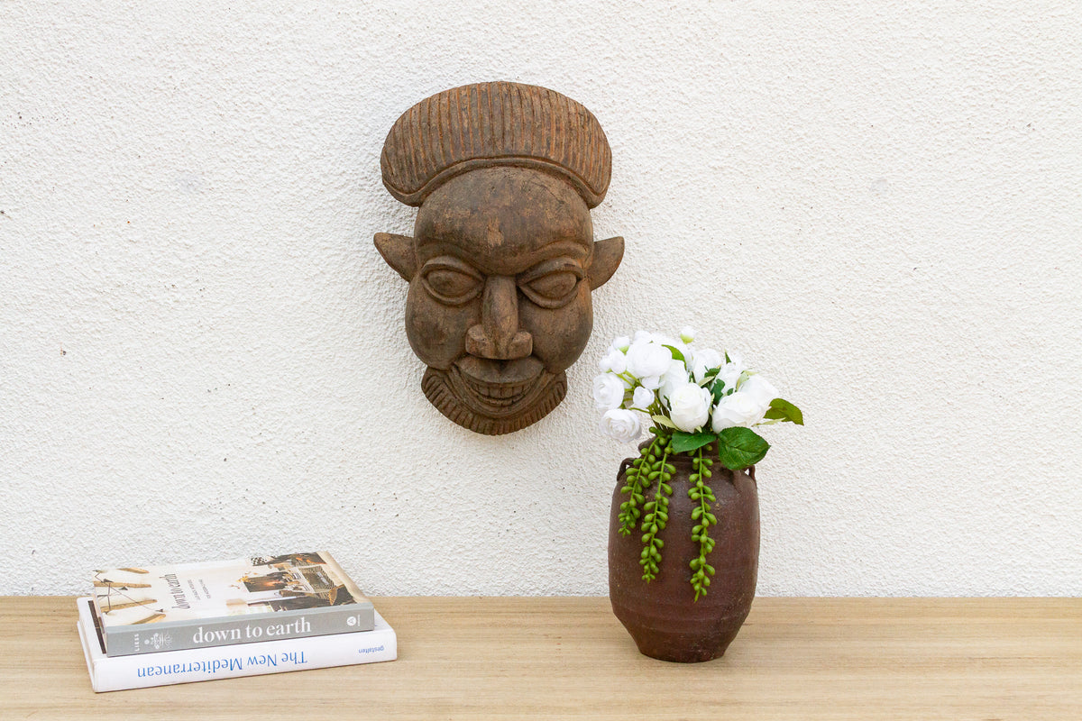 Rustic Wooden African Mask, the Silent Witness– DE-COR | Globally Inspired