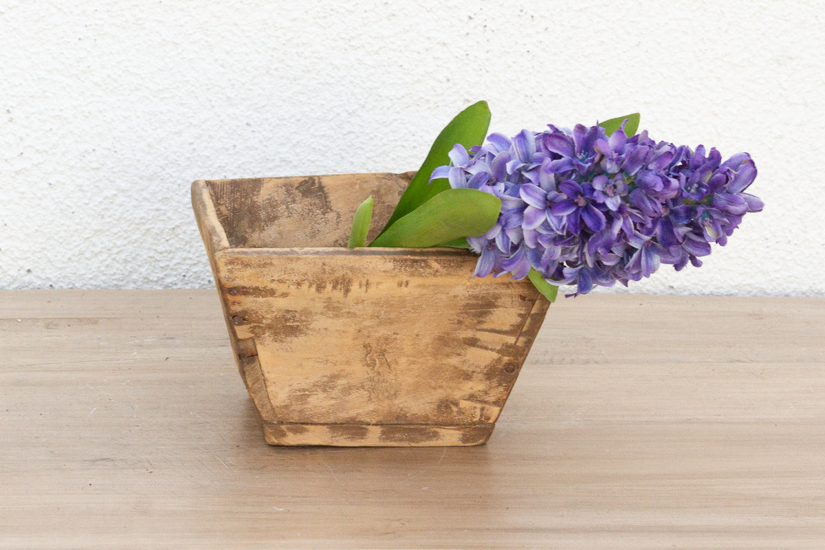 Vintage Artisan's Wood Grain Bin– DE-COR | Globally Inspired