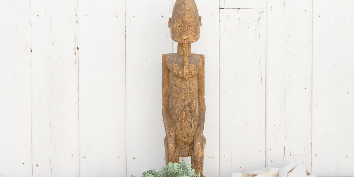 19th Century Primitive Tall African Statue– DE-COR | Globally Inspired