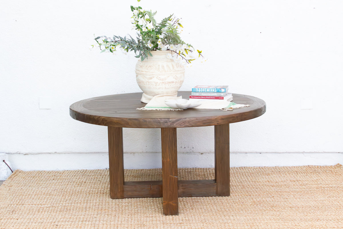 Large 60" DM Rustic Elegant Reclaimed Elm Table– DE-COR | Globally Inspired
