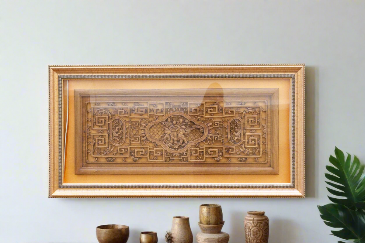 Exquisite Antique Chinese Carved Wood Panel– DE-COR | Globally Inspired