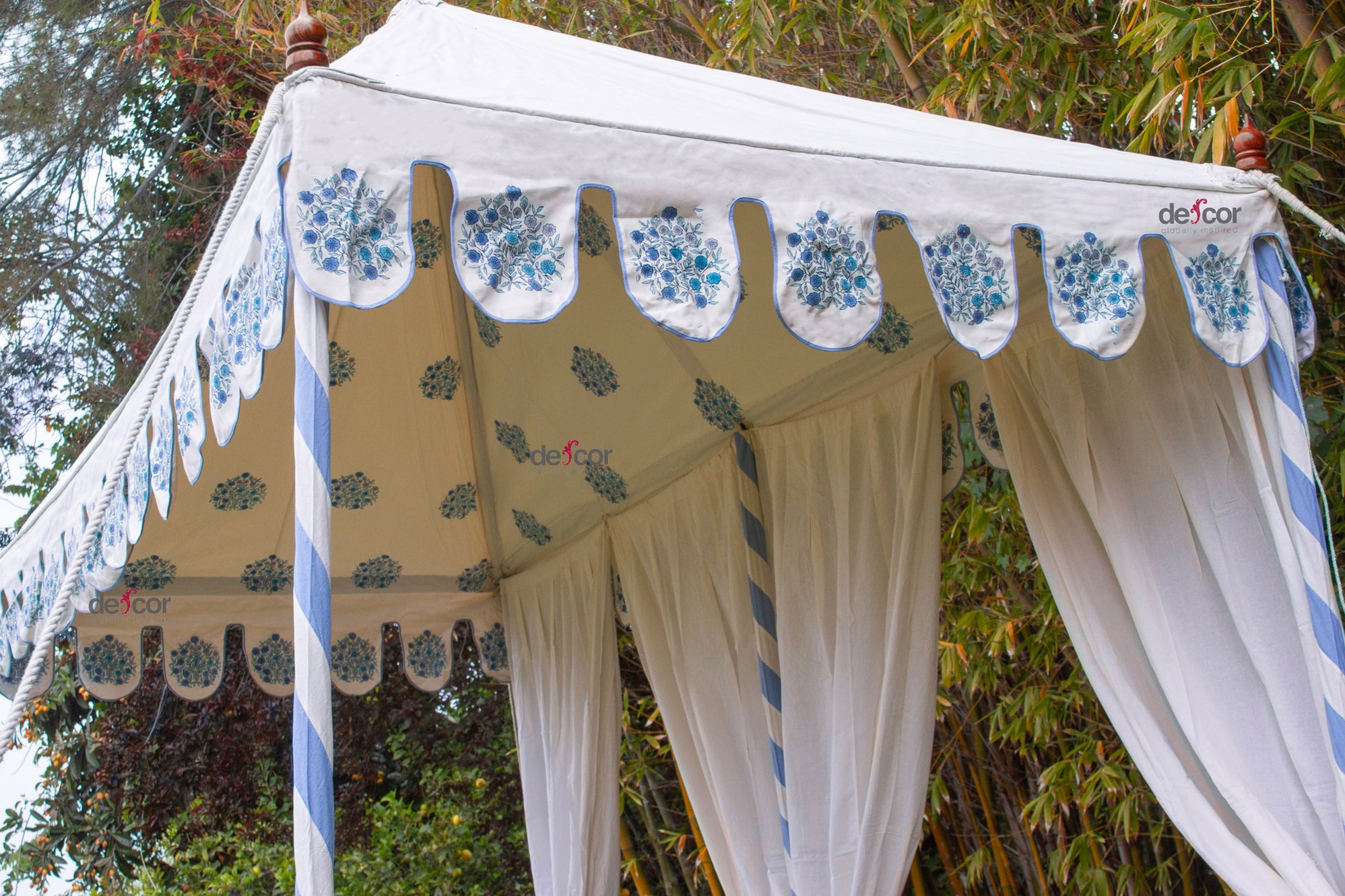 Large Royal Floral Indian Canopy Tent– DE-COR | Globally Inspired
