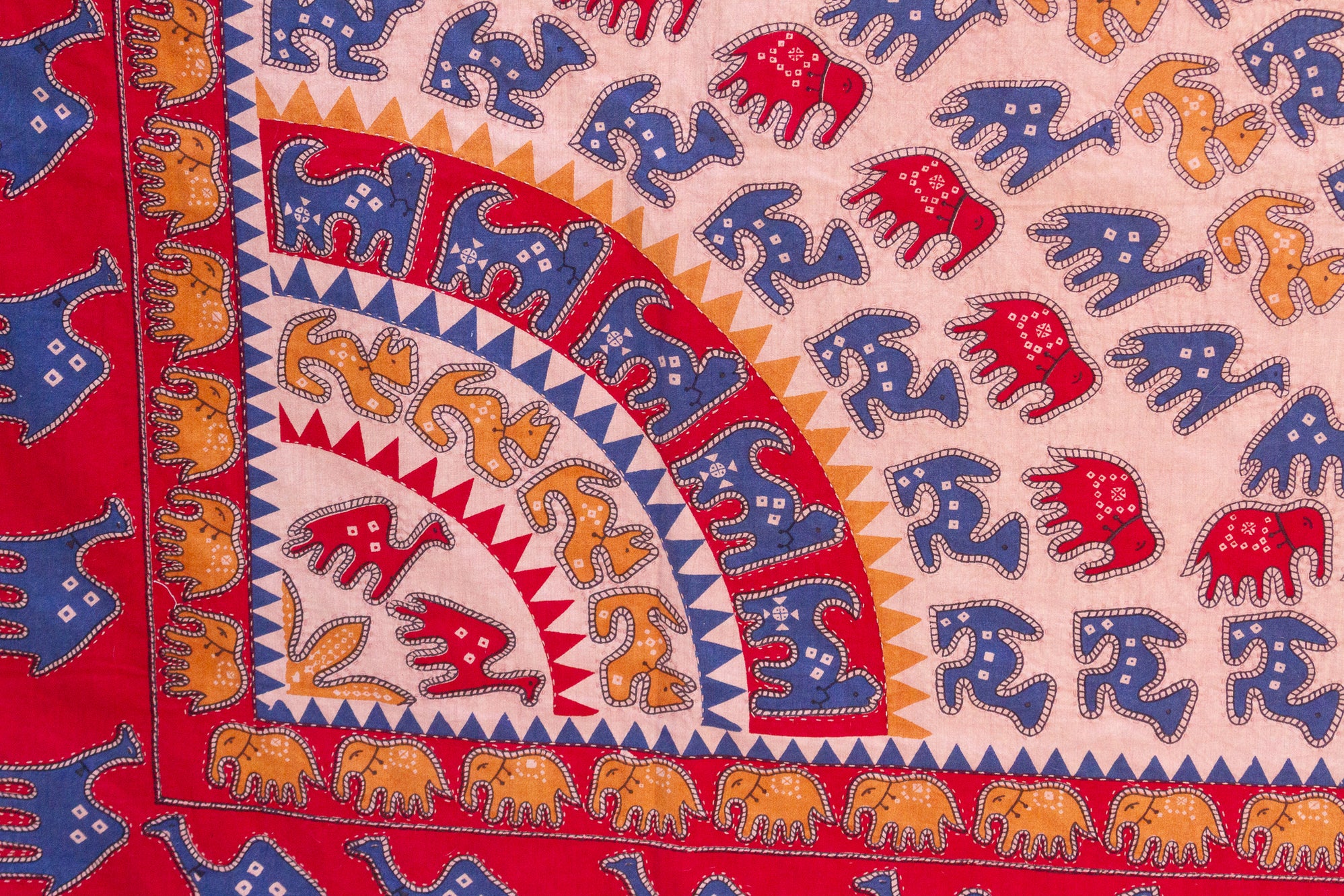 Festival Parade Indian Block Print Coverlet– DE-COR | Globally Inspired