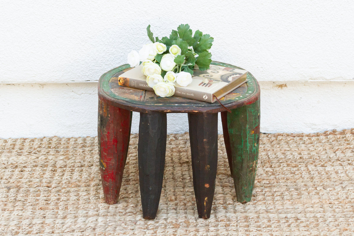 Mid-Century African Stool W/Original Paint– DE-COR | Globally Inspired