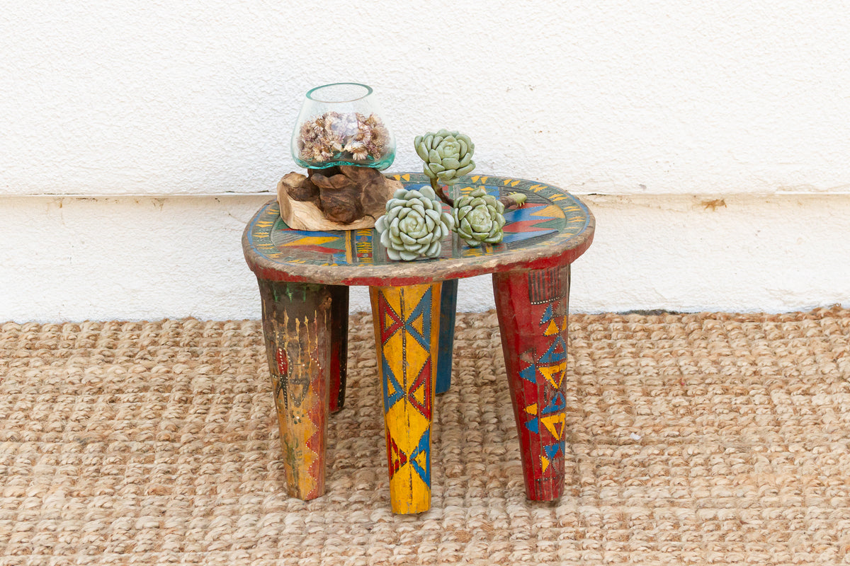 Antique Tribal Motif Nupe Stool– DE-COR | Globally Inspired