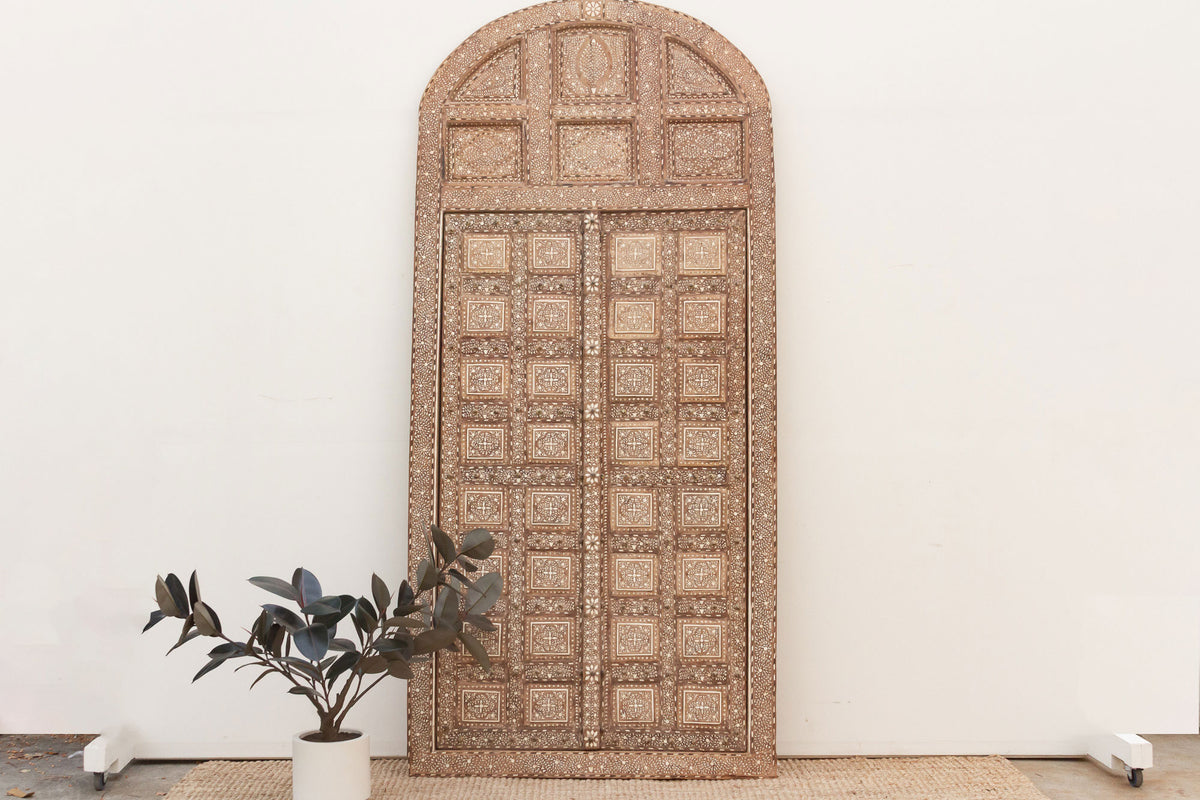 Museum Quality Antique Indian Arch Top Inlay Door– DE-COR | Globally ...