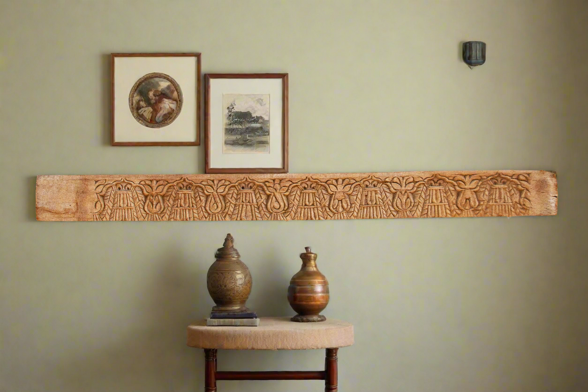 Antique Carved Teak Chemai Lintel (Trade)– DE-COR | Globally Inspired