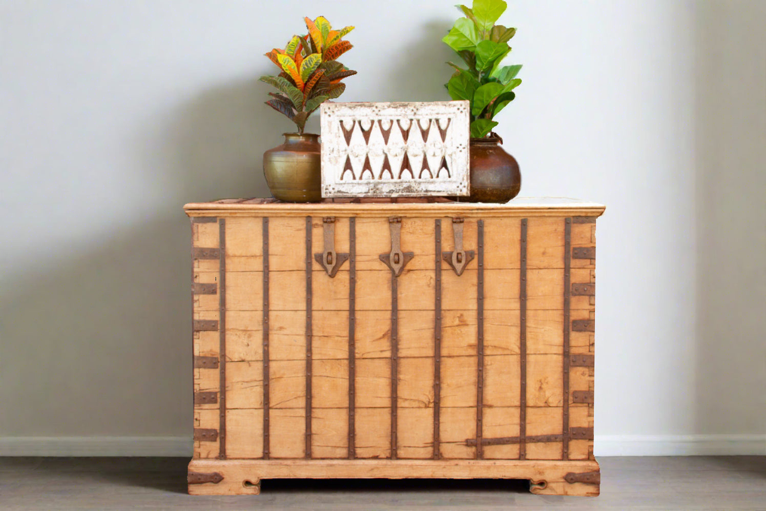 19th Century Oversized Rajasthani Grain Trunk– DE-COR | Globally Inspired
