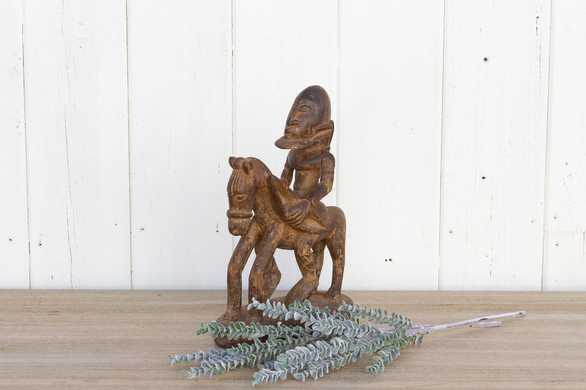 Original 19th Century African Warrior Statue– DE-COR | Globally Inspired