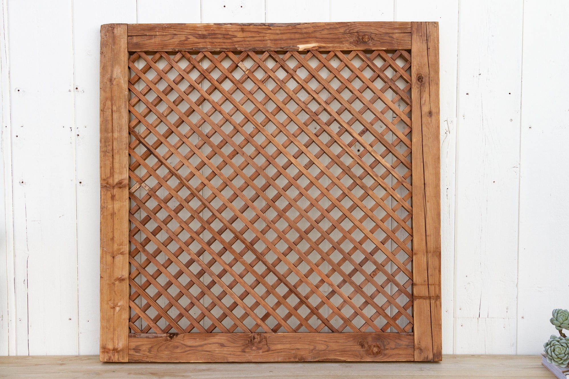 Large Farmhouse Antique Lattice Window– DE-COR | Globally Inspired