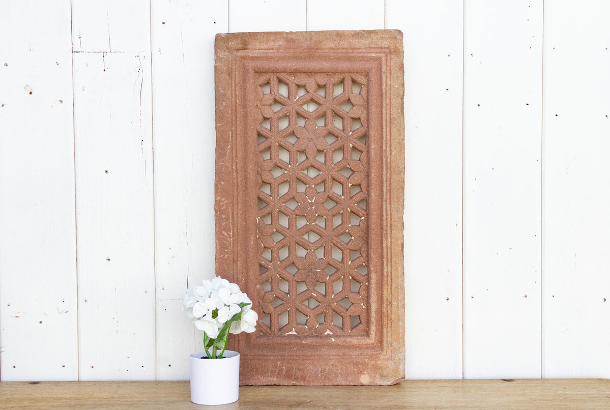 Indian Carved Sandstone Jali Window– DE-COR | Globally Inspired