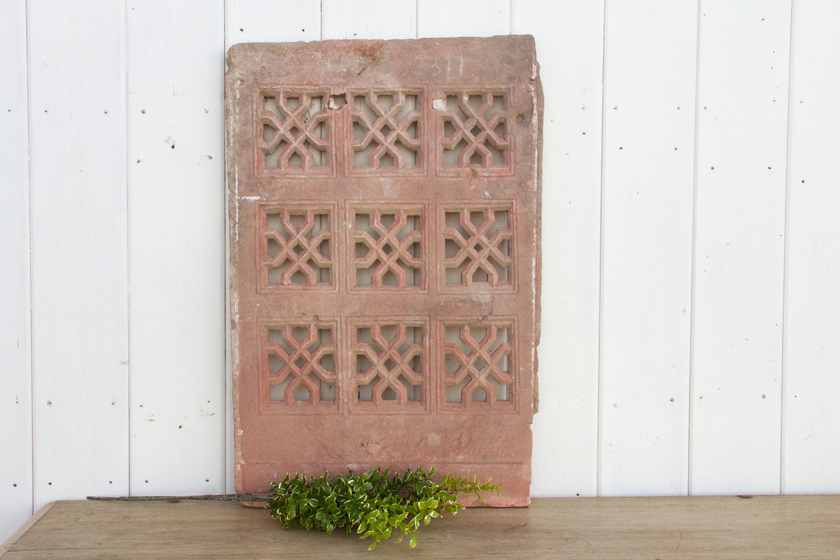 Antique Geometric Lattice Stone Panel– DE-COR | Globally Inspired