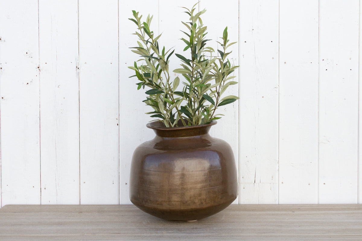 Original Kerala Patinated Brass Pot– DE-COR | Globally Inspired