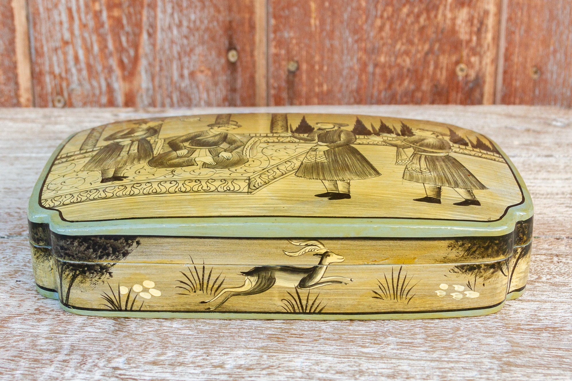 Kashmiri Hand Painted Mughal Box