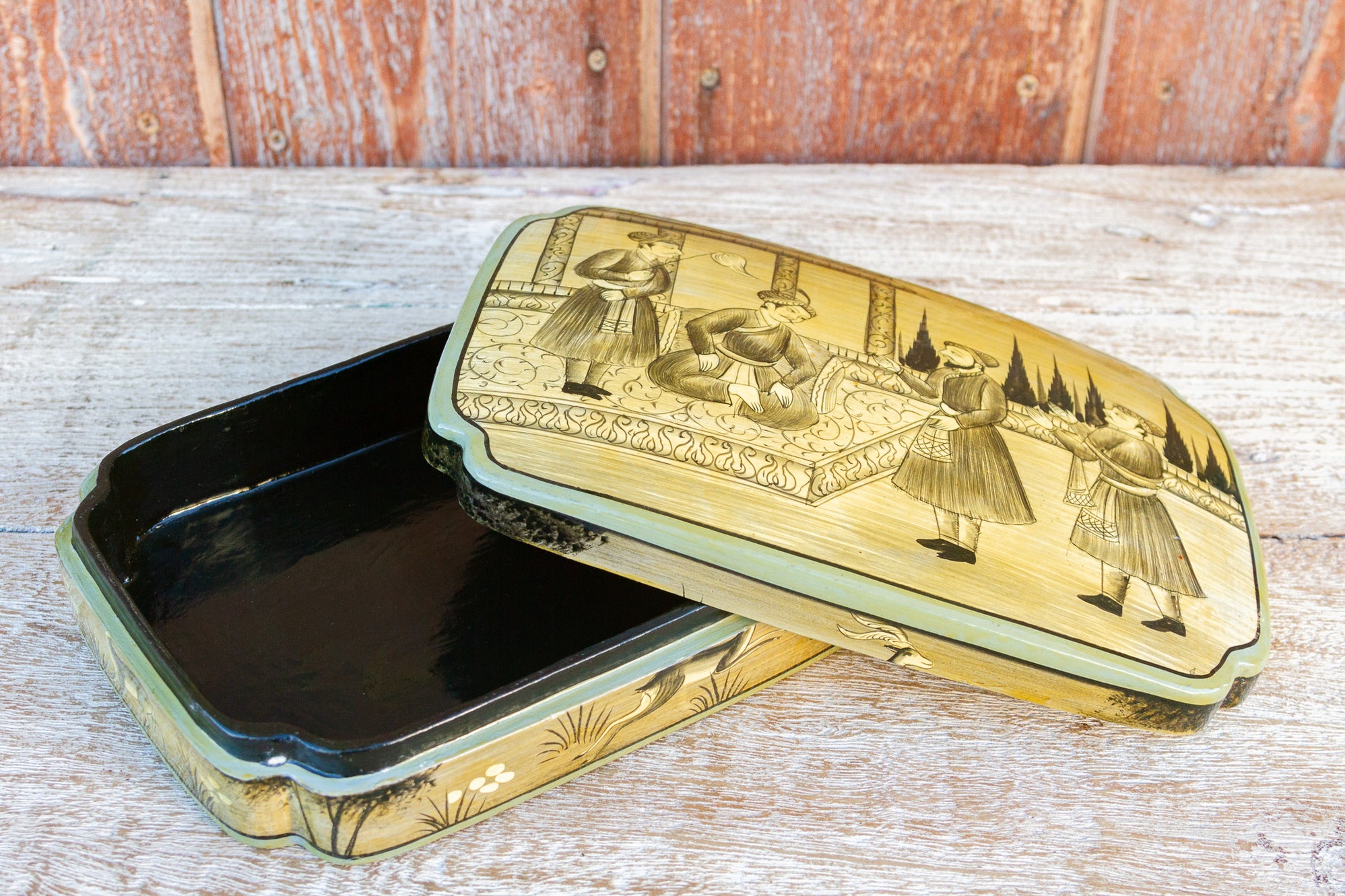 Kashmiri Hand Painted Mughal Box