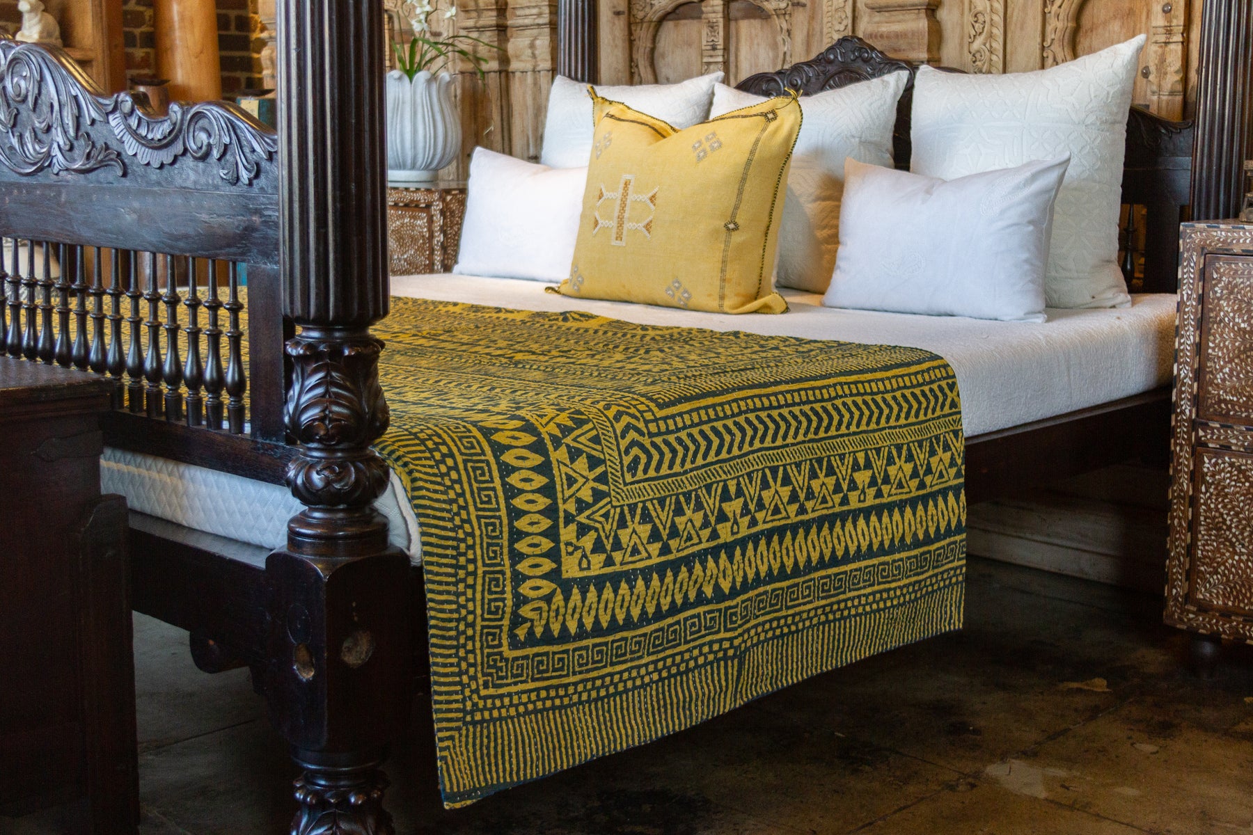 Block Print Cotton Indian Blankets– DE-COR | Globally Inspired