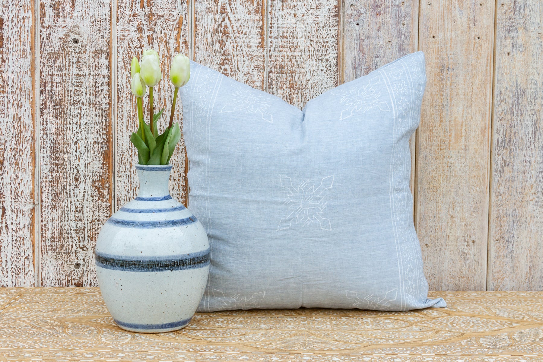 Aztec Linen Block Print Pillows– DE-COR | Globally Inspired