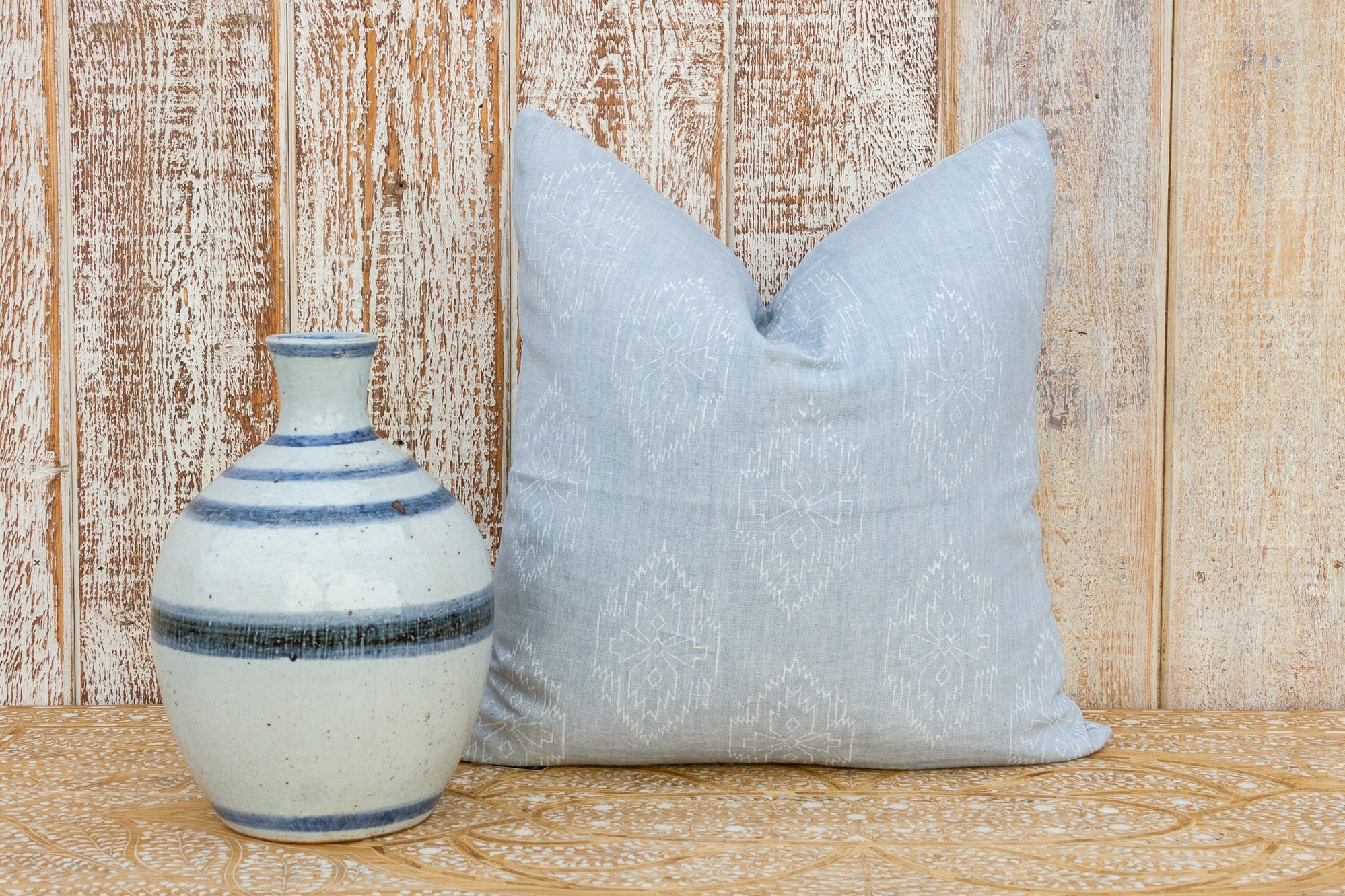 Aztec Linen Block Print Pillows– DE-COR | Globally Inspired