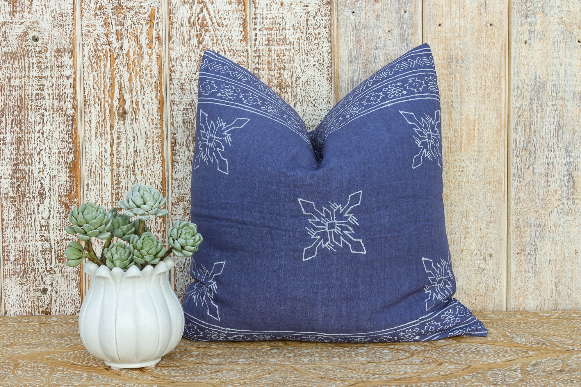 Aztec Linen Block Print Pillows– DE-COR | Globally Inspired