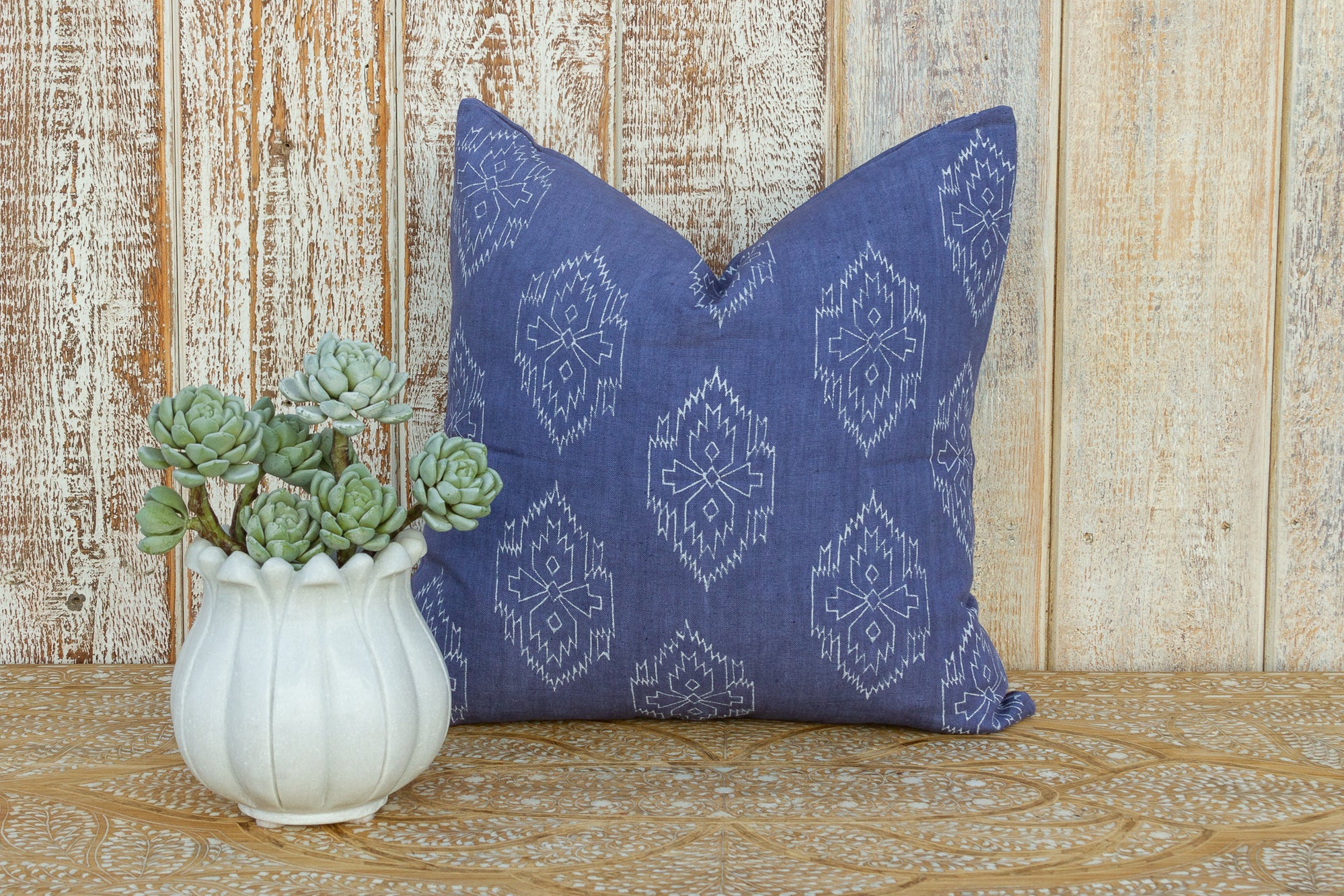 Aztec Linen Block Print Pillows– DE-COR | Globally Inspired