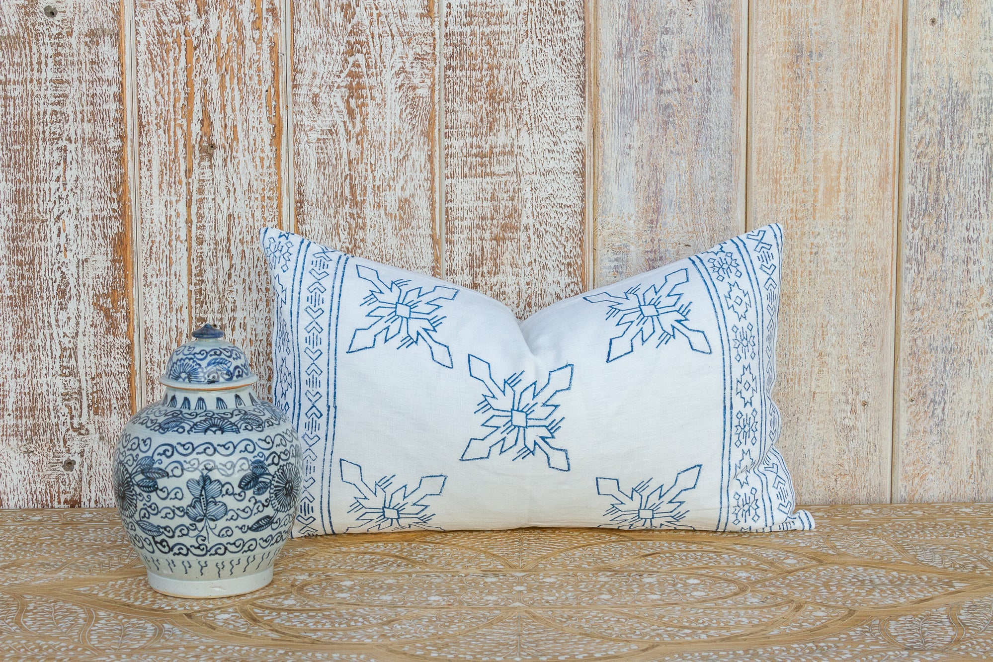 Aztec Linen Block Print Pillows– DE-COR | Globally Inspired