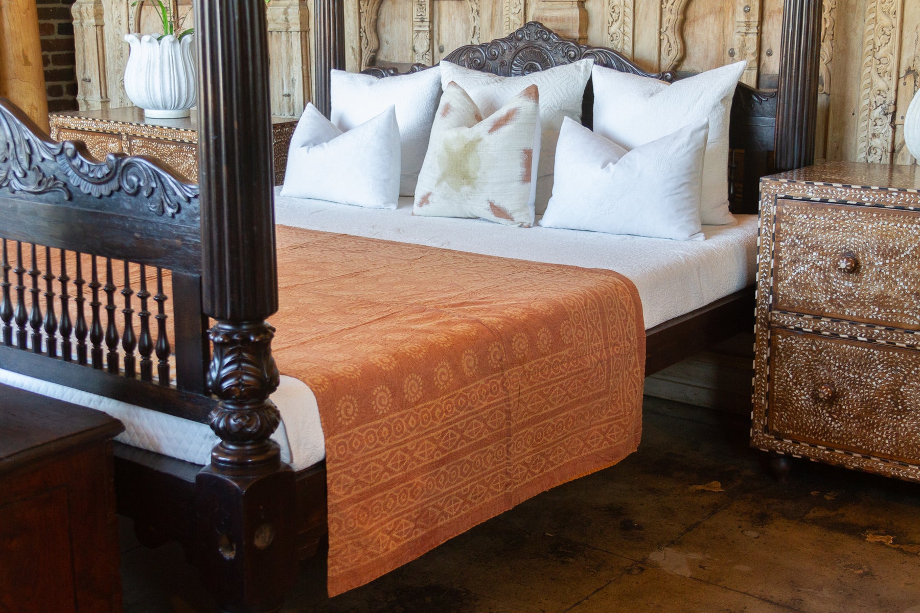 Block Print Cotton Indian Blankets– DE-COR | Globally Inspired