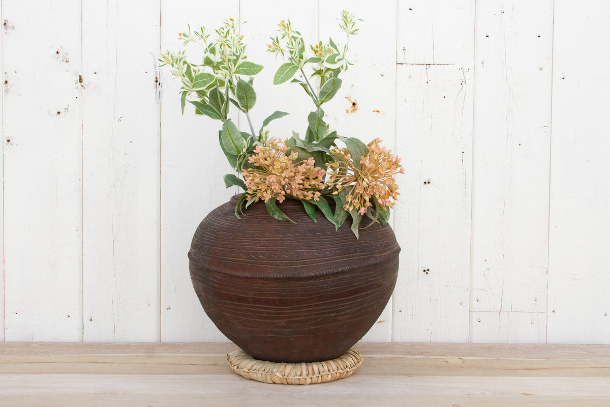Burnished Clay Water Pot– DE-COR | Globally Inspired