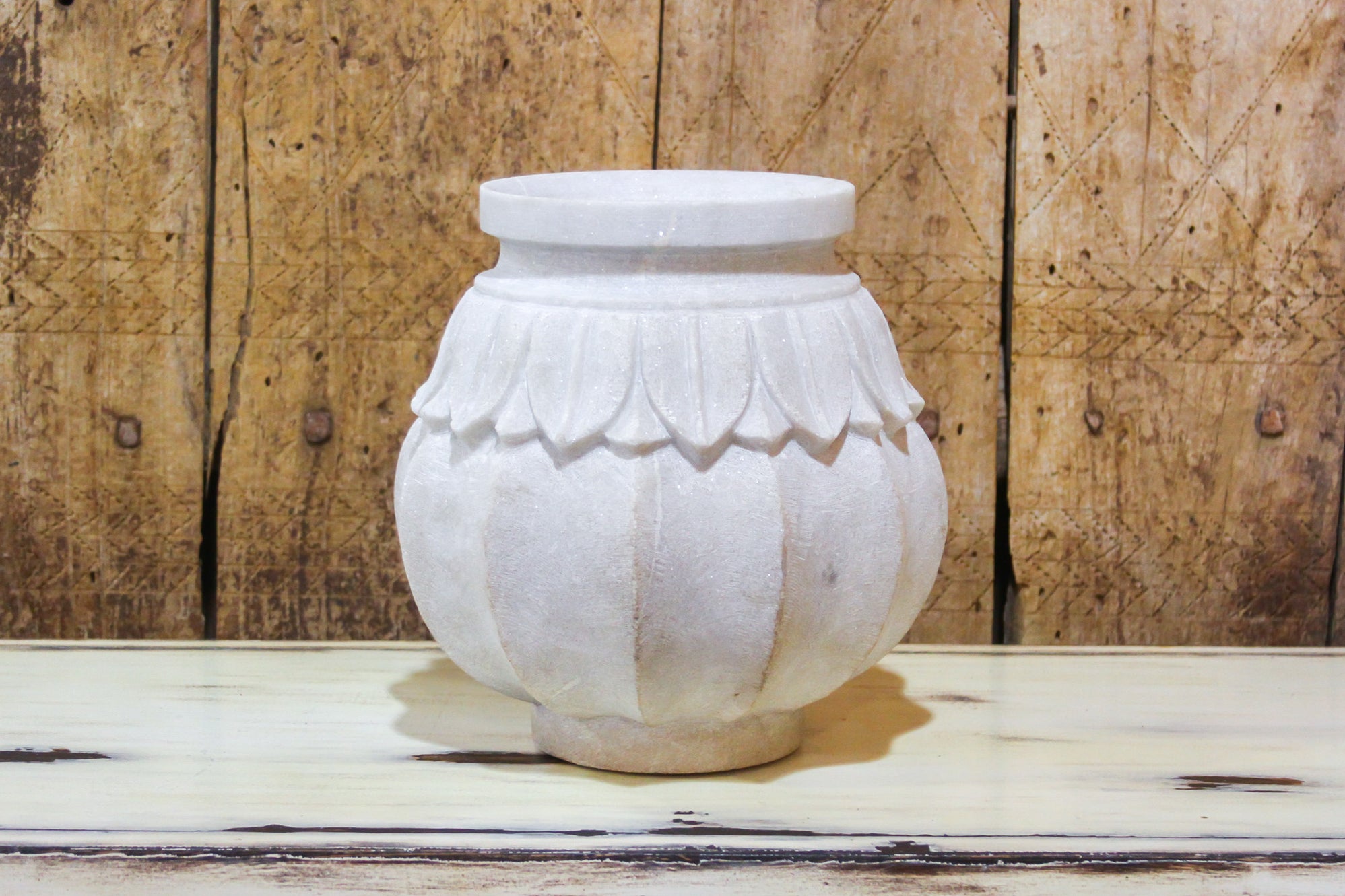 Large Carved Marble Vase