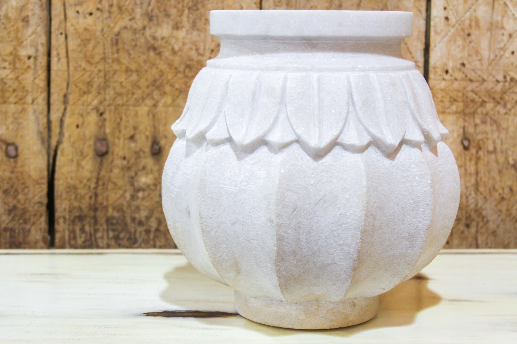 Large Carved Marble Vase