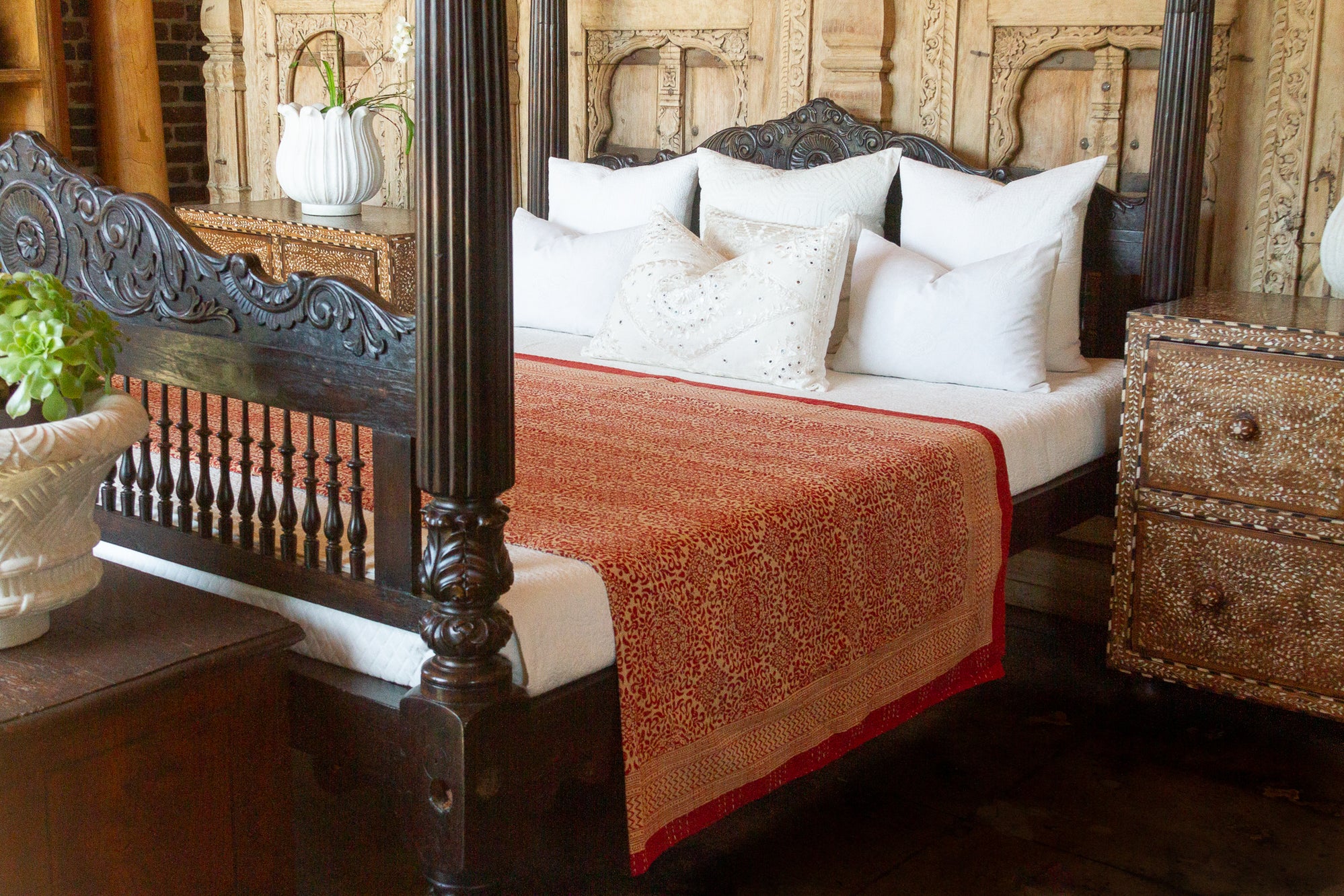 Block Print Cotton Indian Blankets– DE-COR | Globally Inspired