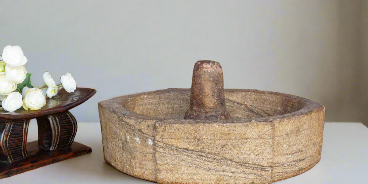 Rustic Raipur Stone Kharal Mortar– DE-COR | Globally Inspired